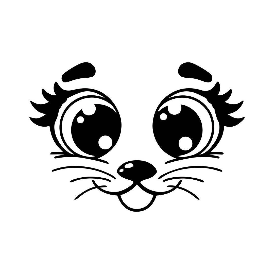 Cute Animal Face Vinyl Decal - for Cars, Laptops, Tumblers, Water ...