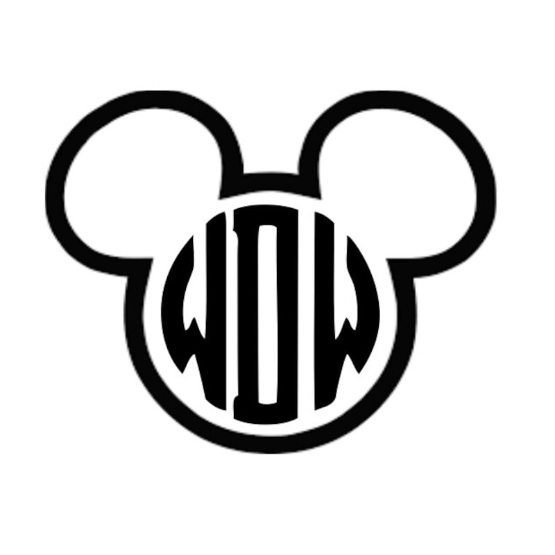 Mickey Monogram - Etsy