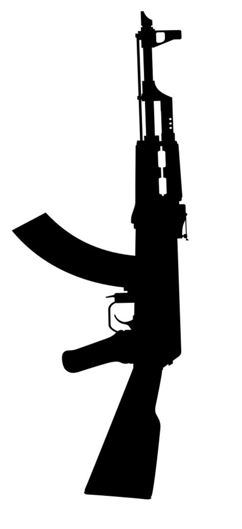 AK 47 Rifle Vinyl Decal - for Cars, Laptops, Sticker, Mirrors, Etc. - Etsy