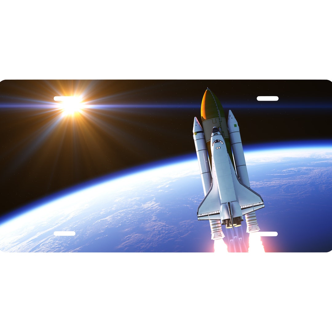 Personalized Custom Space Shuttle Orbit Novelty Vanity Front License ...