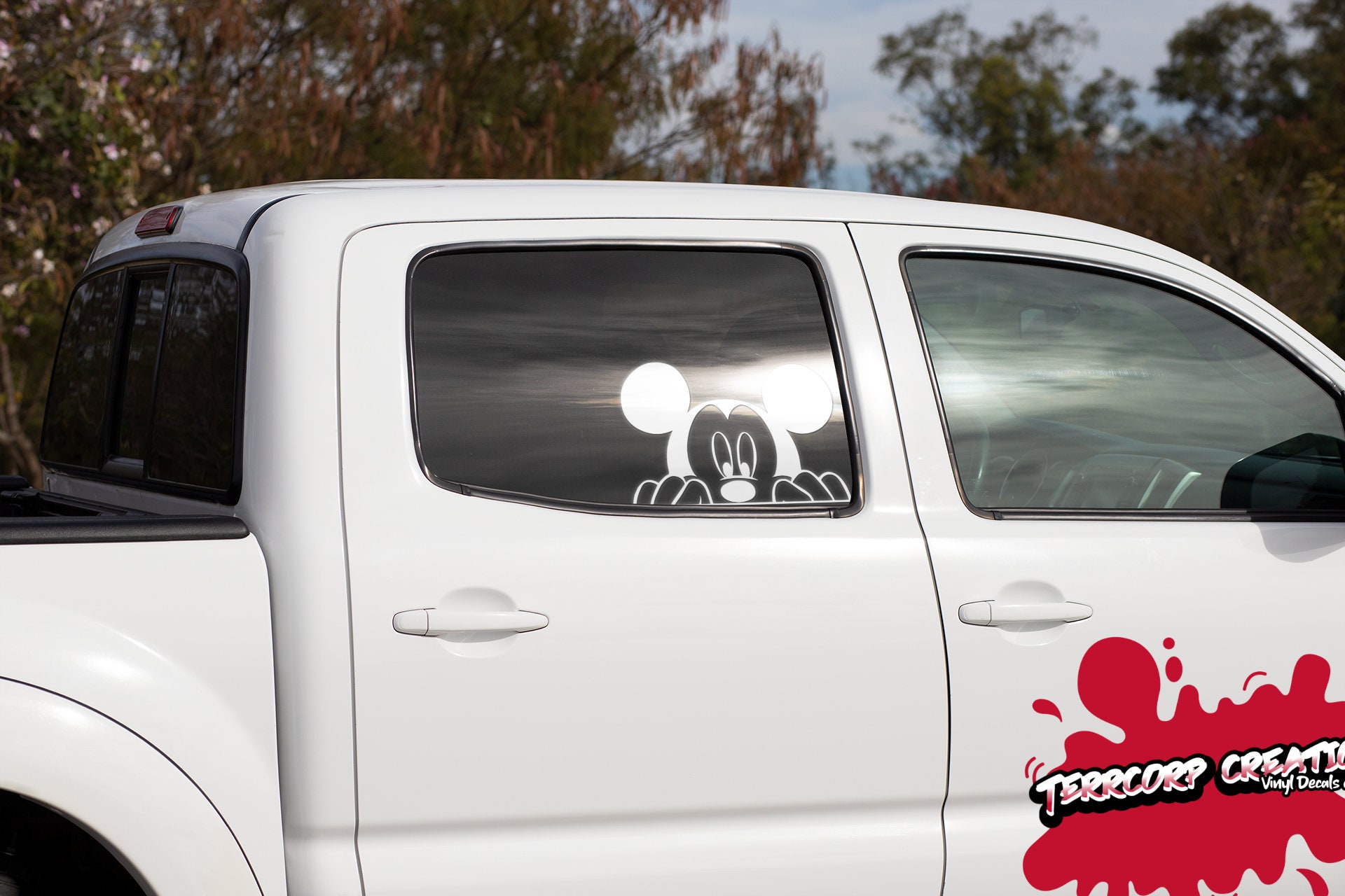 Disney Peeking Mickey Mouse Vinyl Decal - for Cars, Laptops, Sticker ...