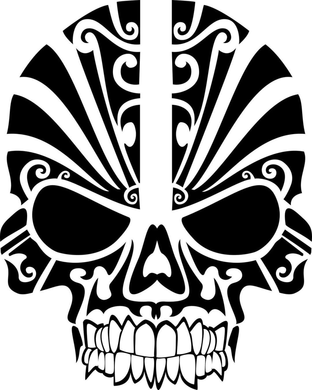 Tribal Skull Vinyl Decal - for Cars, Laptops, Sticker, Mirrors, Etc. - Etsy