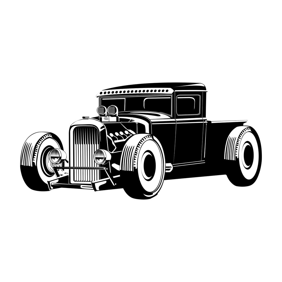Vintage Hot Rod Vinyl Decal - for Cars, Laptops, Sticker, Mirrors, Etc ...