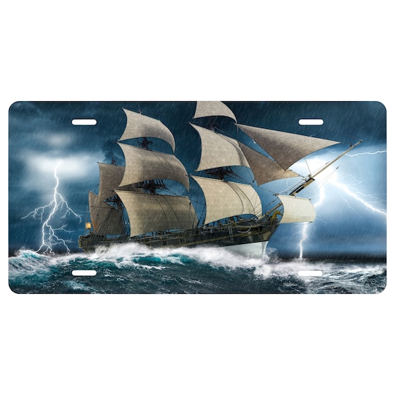 Pirate Ship stormy Novelty Front License Plate - Etsy