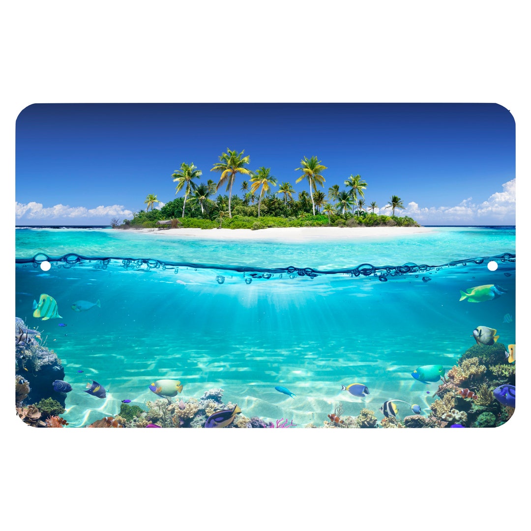 Personalized Custom Island Underwater Metal Sign - She Shed - Office ...
