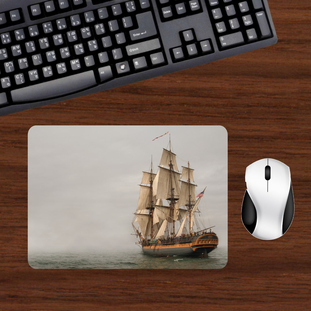 Pirate Ship " Into the Mist " Mouse Pad - Caribbean Mousepad - Pirates ...