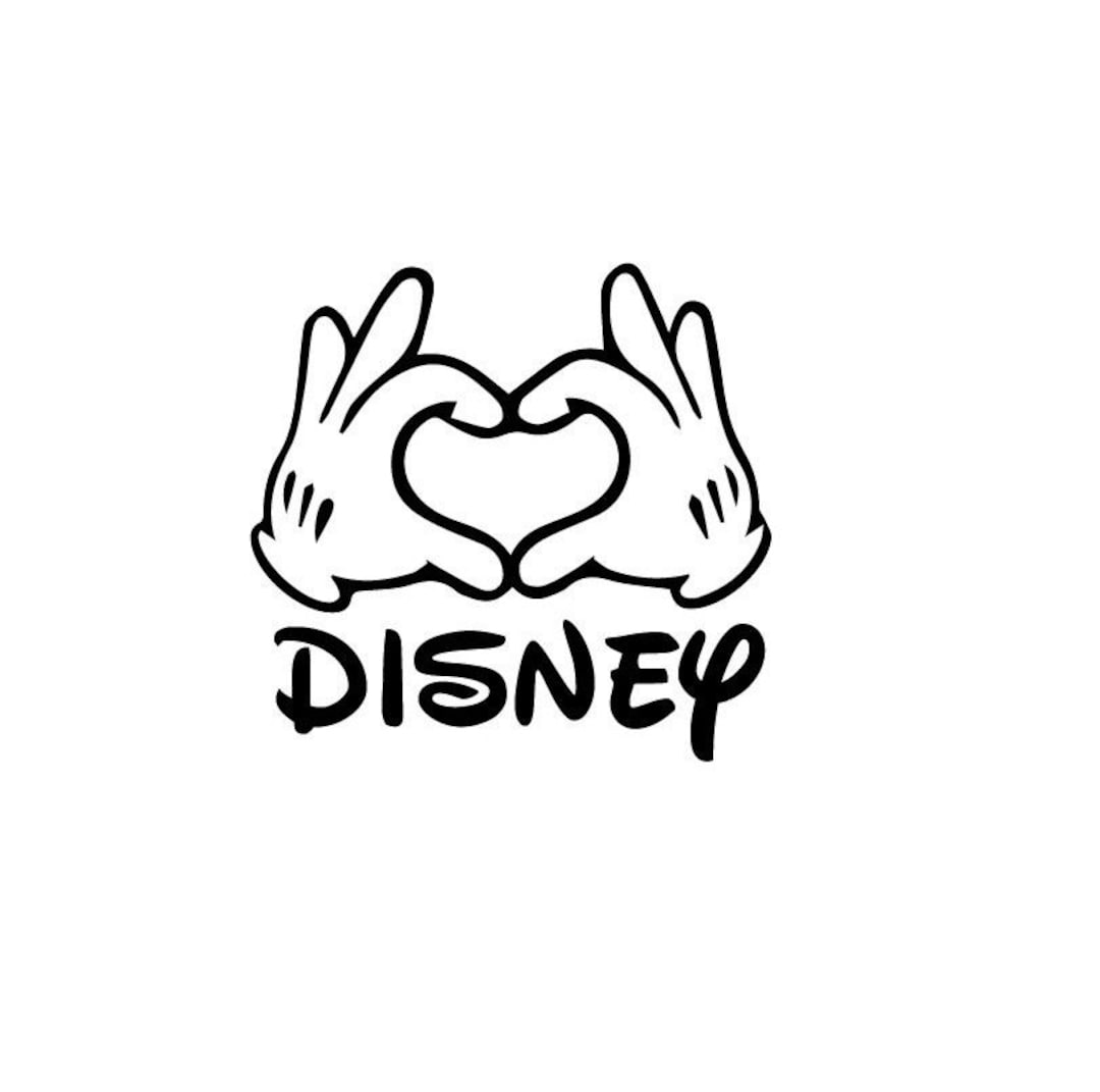 Disney Heart Hands Vinyl Decal for Cars, Laptops, Sticker, Mirrors, Etc ...