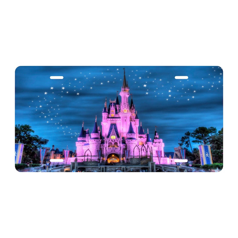 Custom Disney Pink Castle Novelty Front License Plate Mickey - Etsy