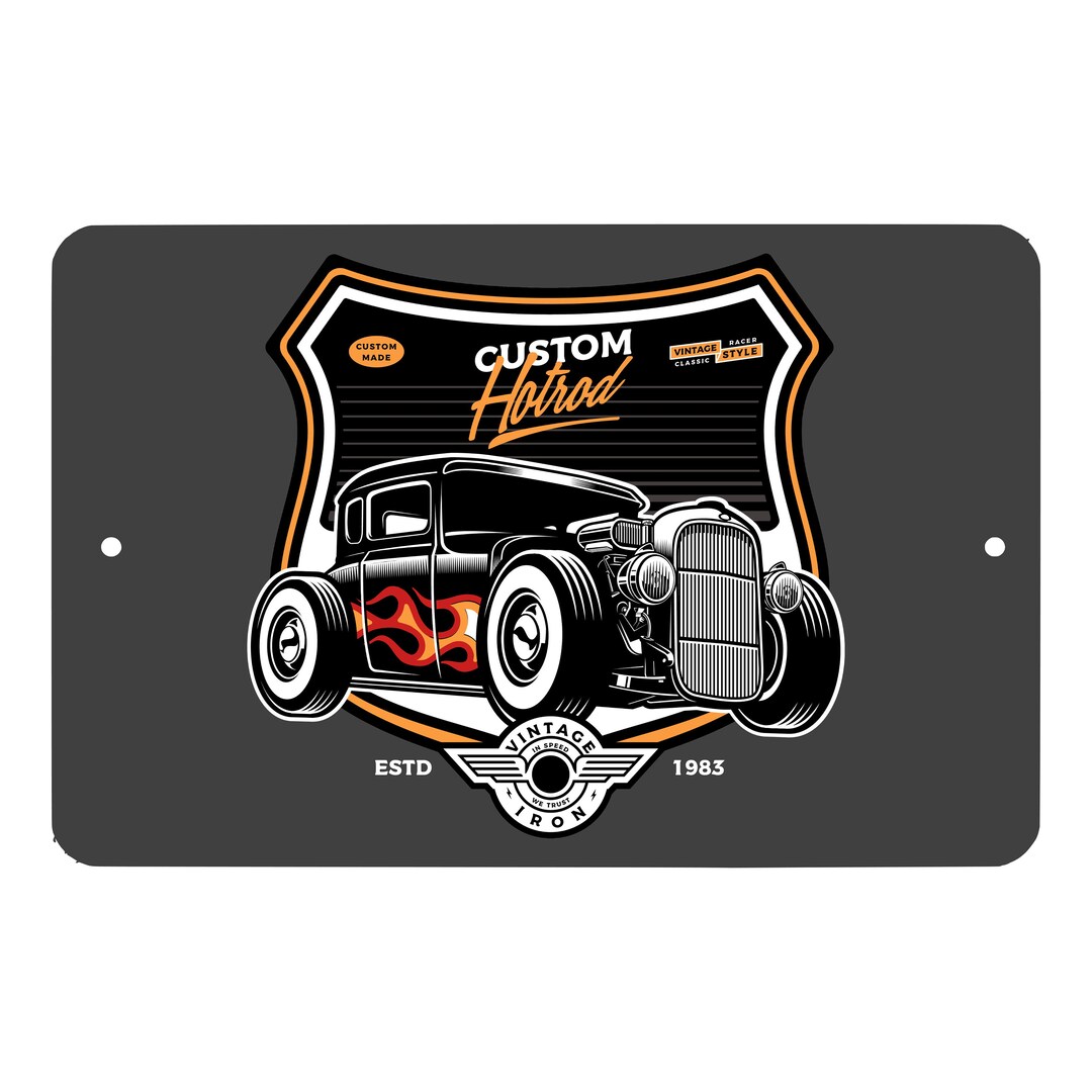 Hot Rod Sign Vintage Style 1 - Hotrod - Car - Garage Sign - Aluminum ...