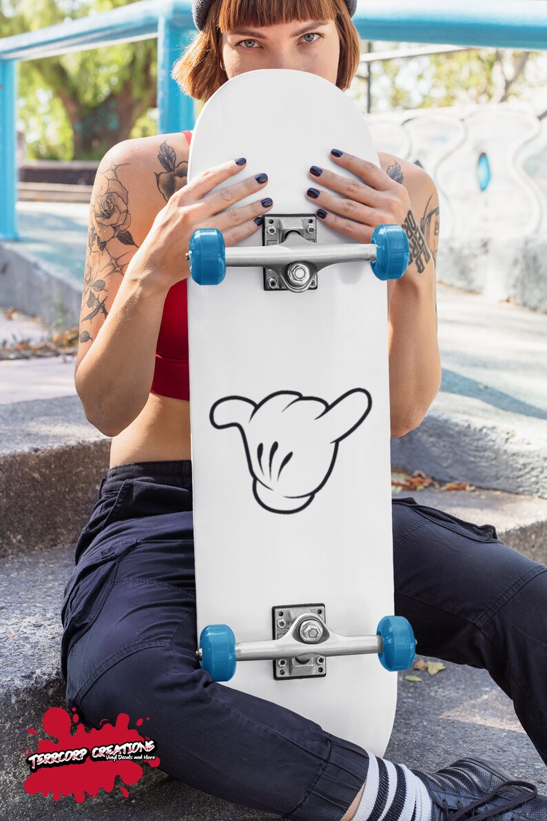 Disney Mickey Hang 10 Hand Vinyl Decal Mickey Mouse | Etsy