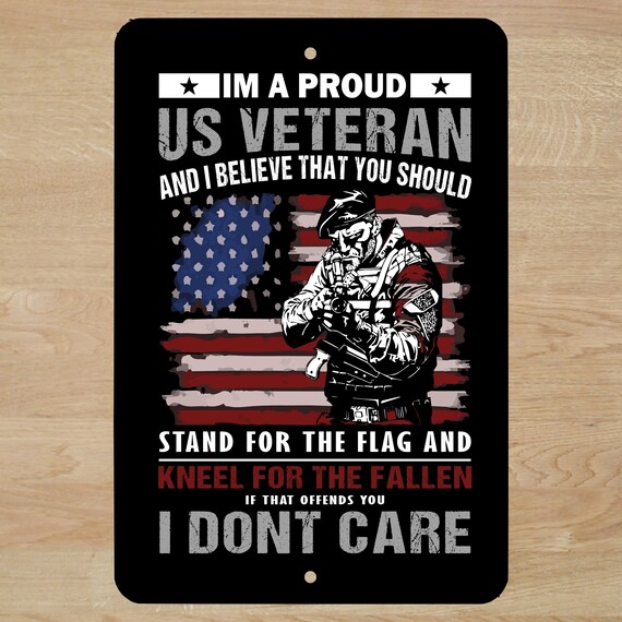 Custom Army Veteran Flag Proud Vet Metal Room Sign Military - Etsy
