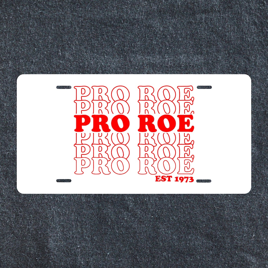 Custom Pro Roe Front License Plate - Decorative Vanity Auto Tag - Roe ...