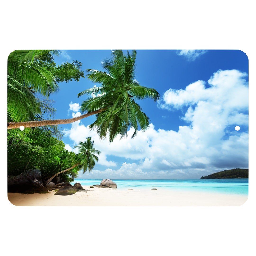 Personalized Custom "island Paradise" Beach Metal Sign - She Shed ...