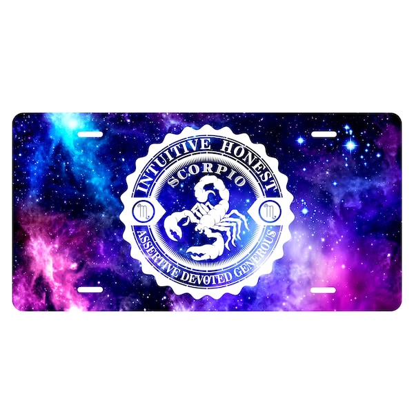 Zodiac Sign License Plate - Etsy