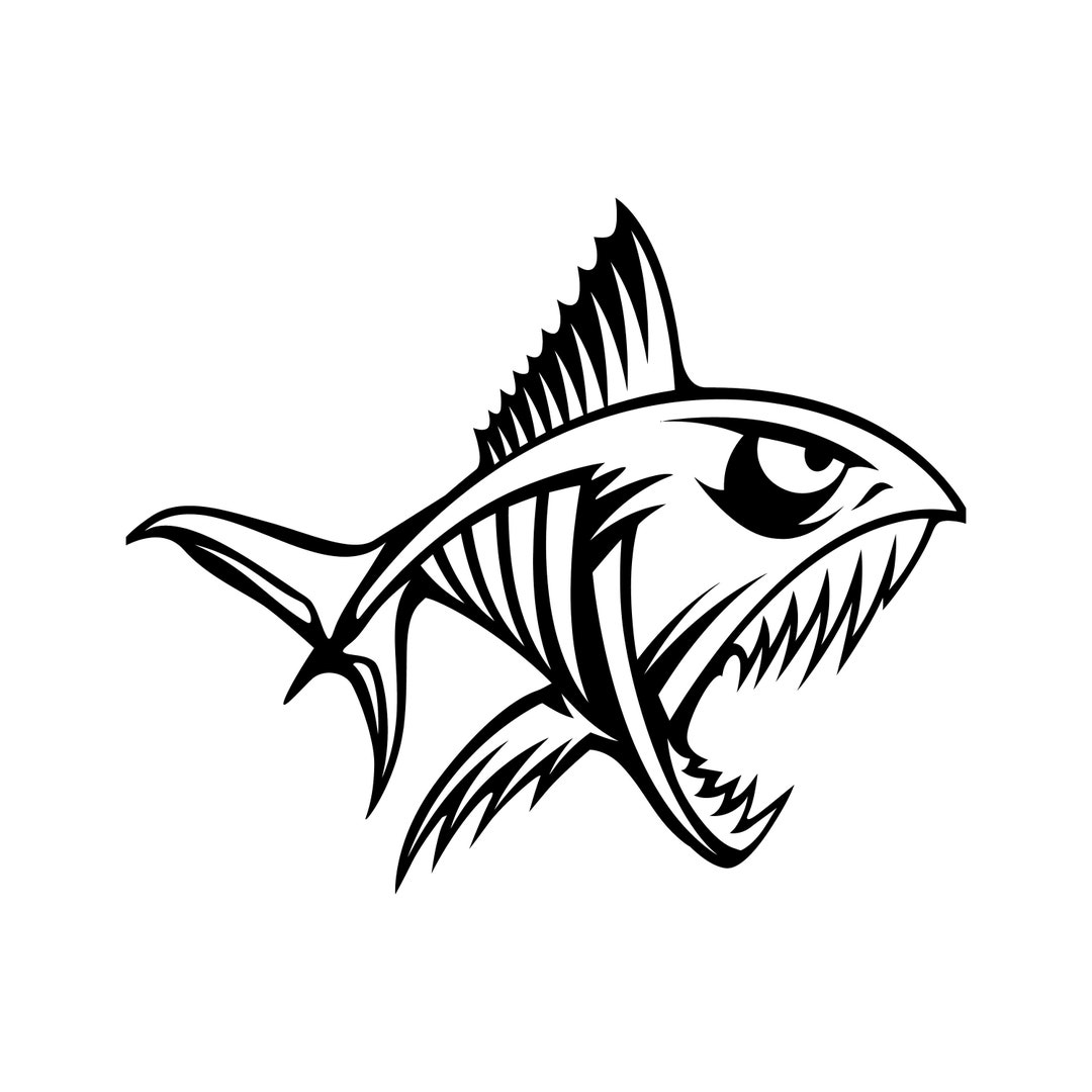 Piranha Fish Fishing Vinyl Decal - Fish | Sea | Freshwater | Ocean ...