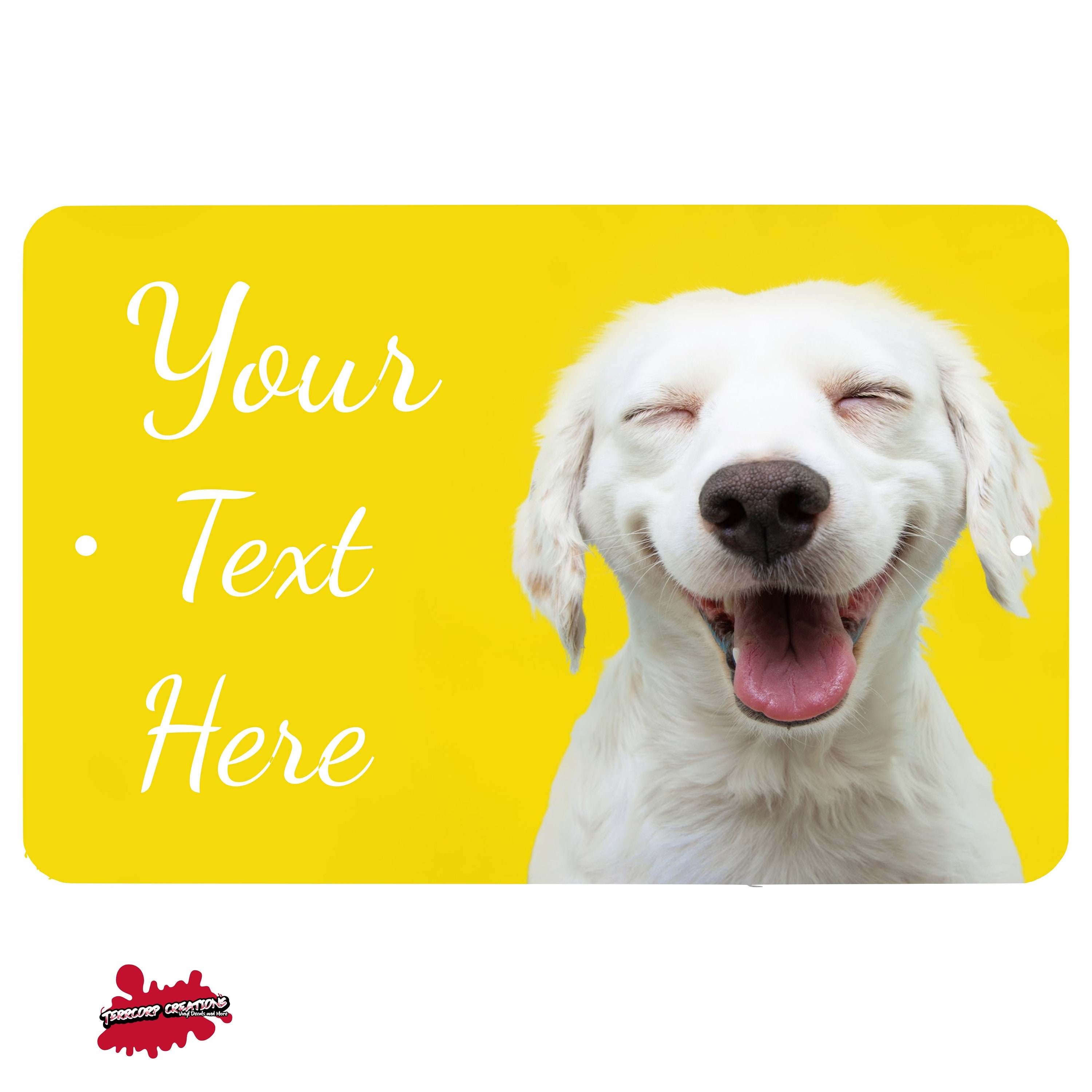 Personalized Happy Doggo Metal Sign Wall Decor Aluminum - Etsy UK