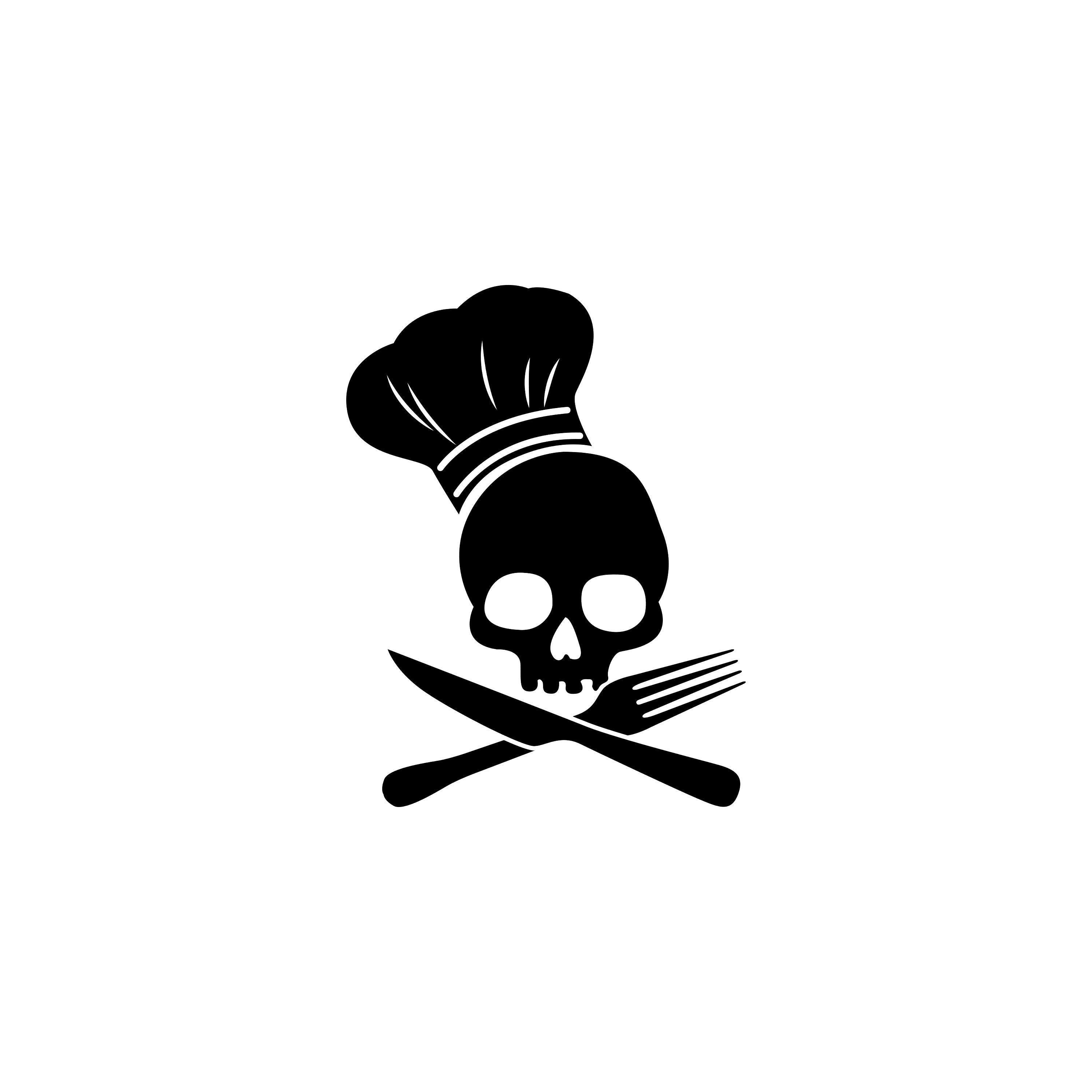 Chef Skull And Crossbones Tattoo