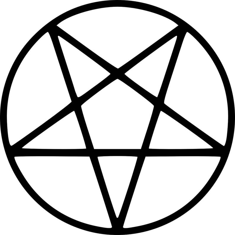 Pentagram / Inverted Pentagram Wicca vinyl decal For | Etsy
