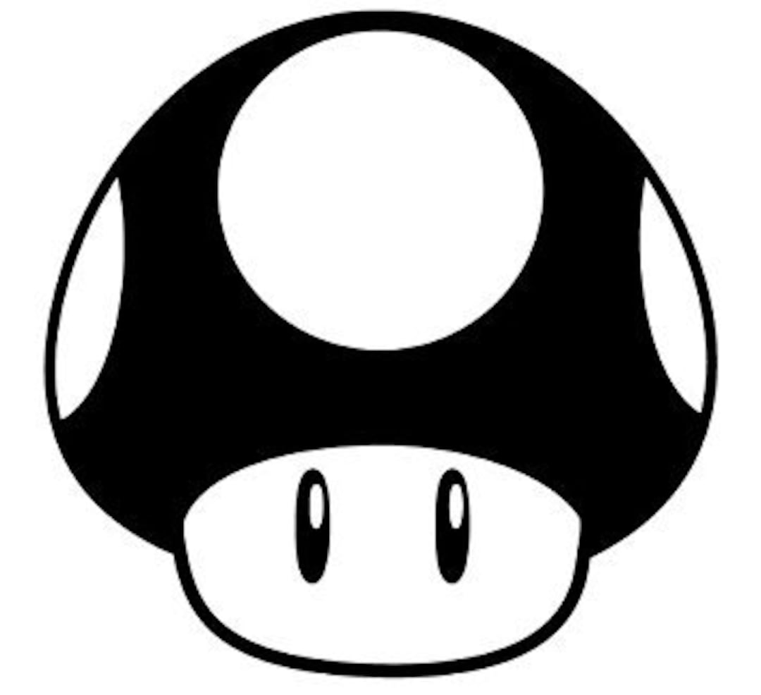 Super Mario Bros. Mushroom Vinyl Decal - for Cars, Glass, Laptops ...