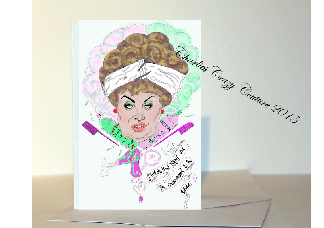 Divine/ Edna Turnblad Hairspray card A6 | Etsy