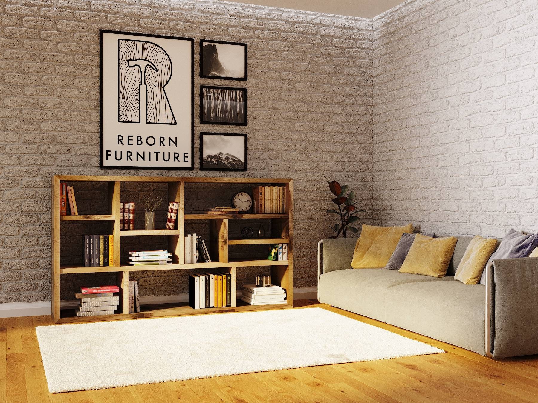 Bookcase Media Unit Made From Reclaimed Wood | Etsy UK