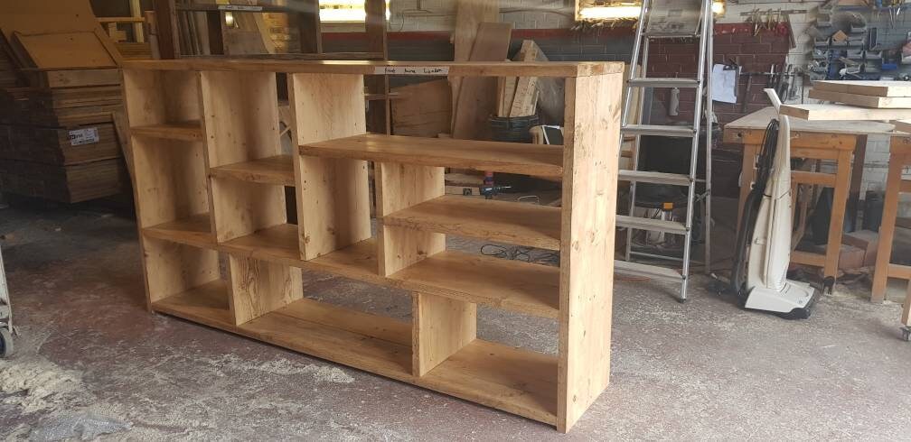 Bookcase Media Unit Made From Reclaimed Wood | Etsy UK