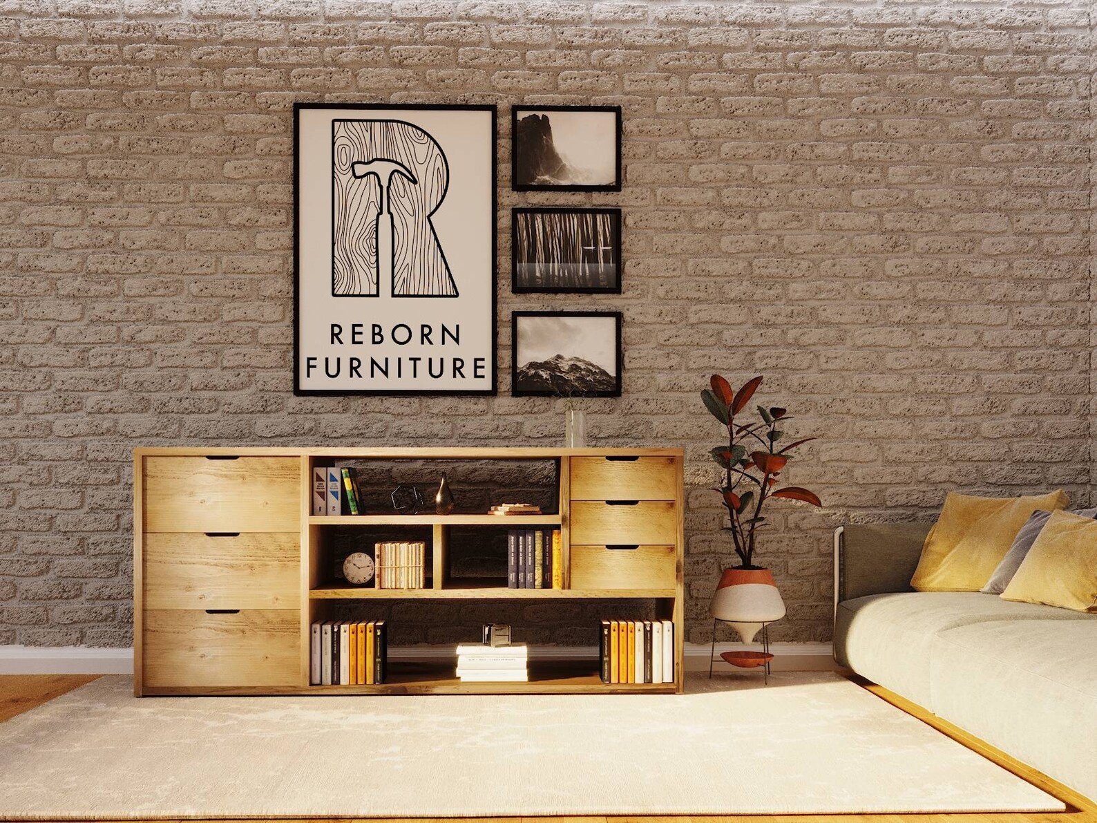 Bookcase Media Unit Made From Reclaimed Wood Drawers - Etsy UK