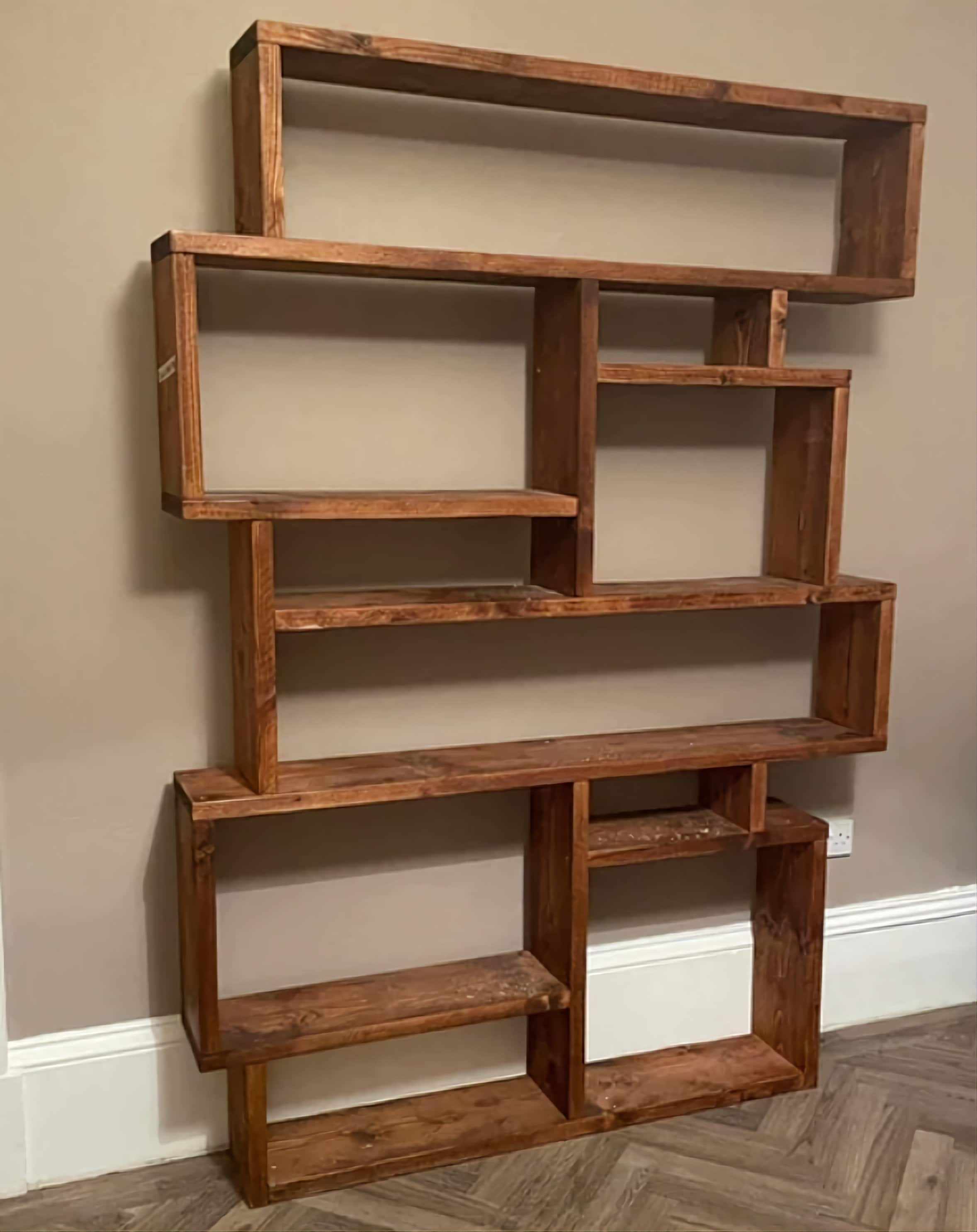 Solid Wood Bookcase Shelving Unit Boxes - Etsy UK