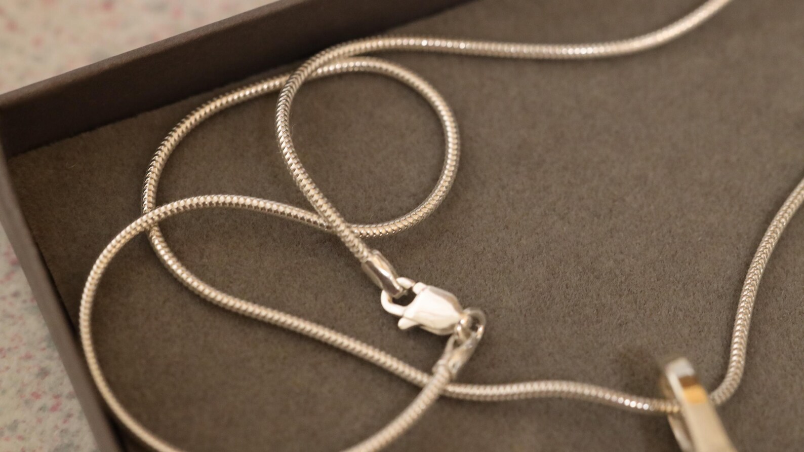 Sterling Silver Ginkgo Leaf and Snake Chain of 20 Inches - Etsy