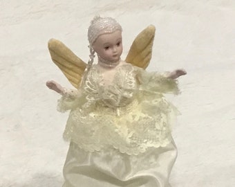 Angel Tree Topper, Victorian Christmas Tree Topper, Angel Christmas ...
