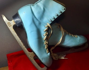 Blue ice skates | Etsy