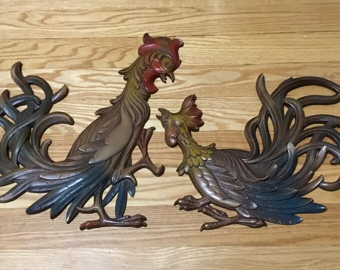 Syroco Inc 1965 Rooster Wall Decor, Vintage Syroco Roosters - Etsy
