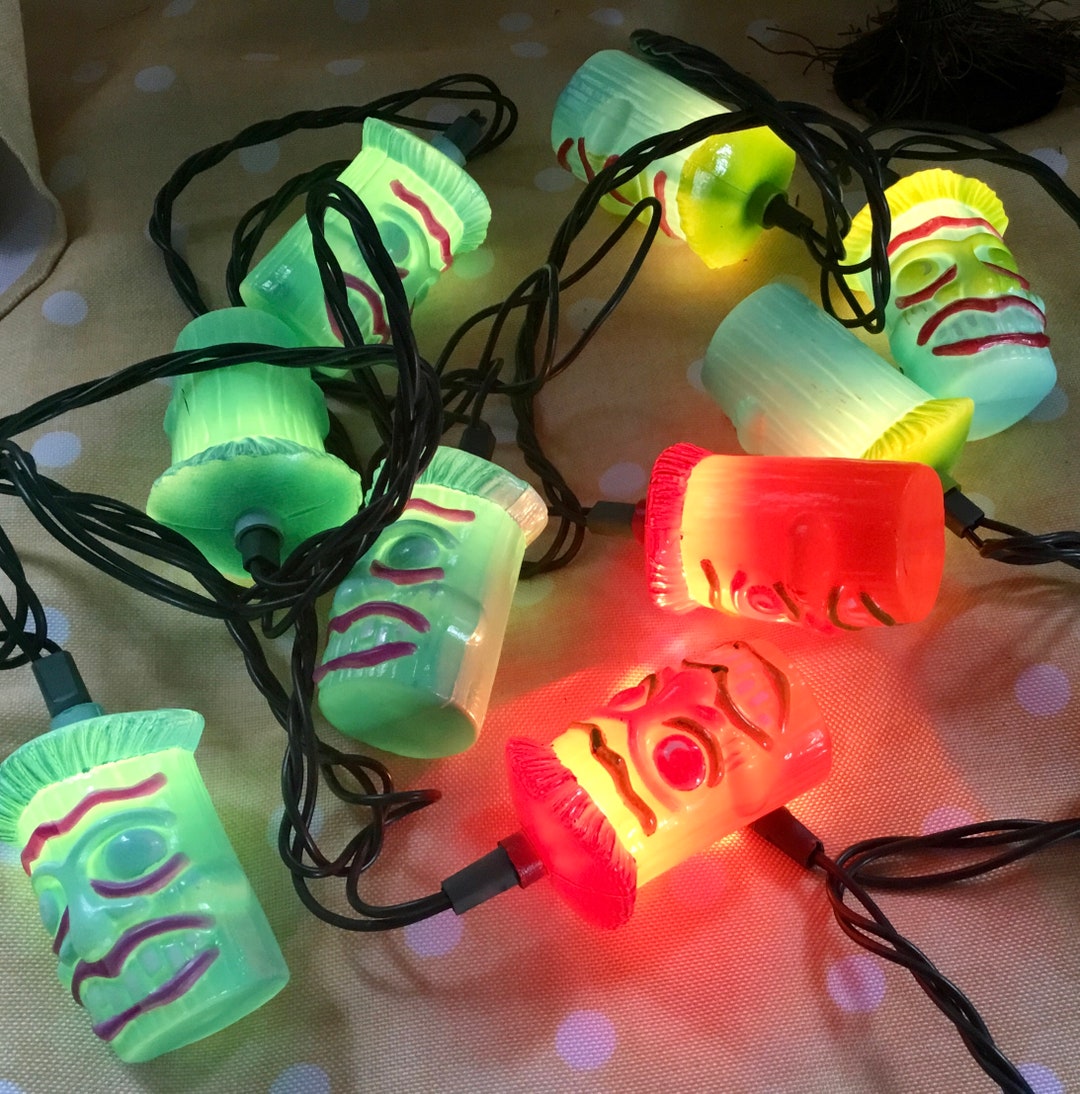 Vintage Halloween Zombie Lights, Halloween Zombie Lights, Vintage ...