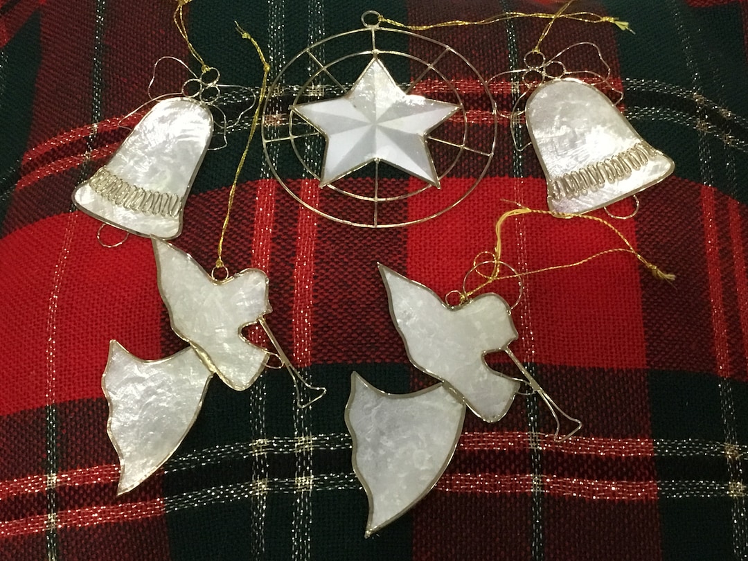 Capiz Shell Christmas Tree Ornaments - Etsy