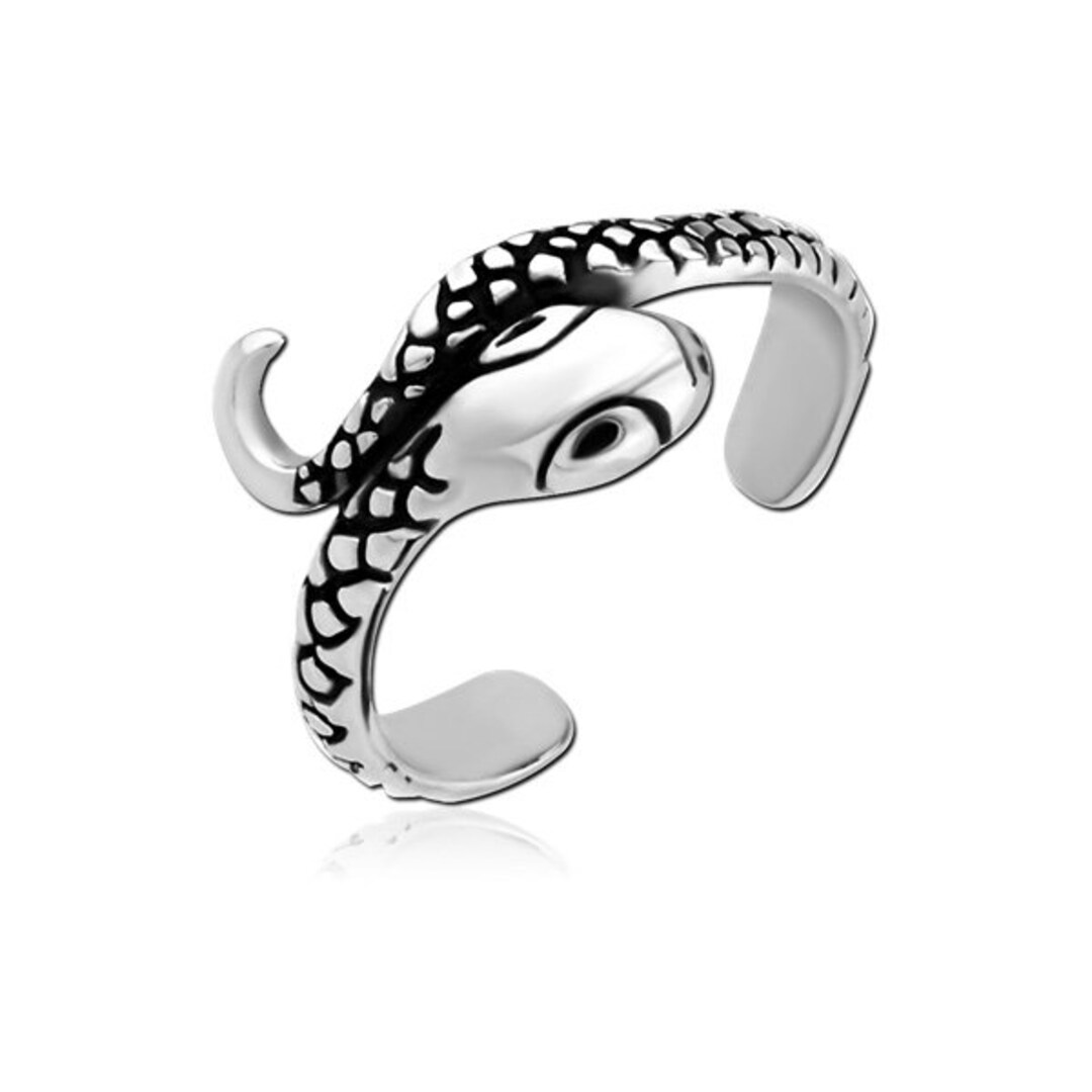 Snake Silver Stainless Steel Toe Ring Jewellery Foot Beach - Etsy.de