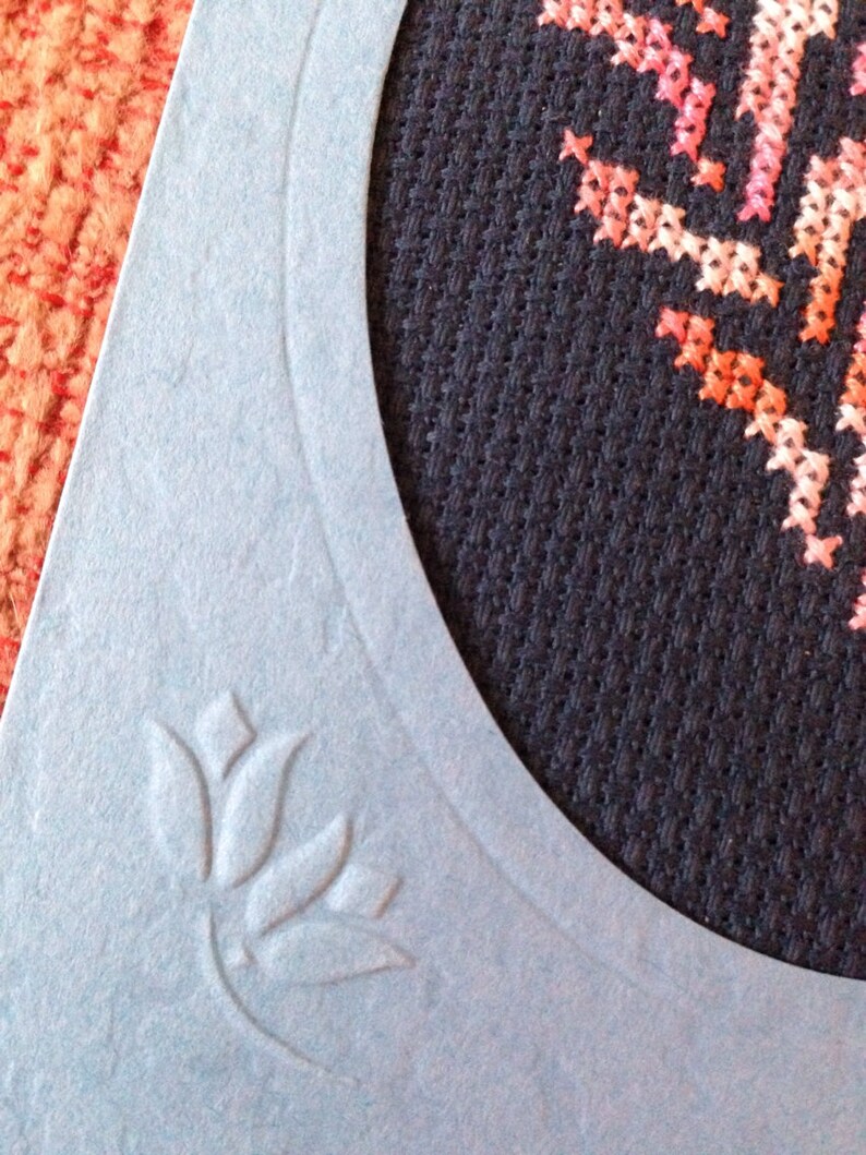 Handmade Cross Stitched Heart Card - Etsy