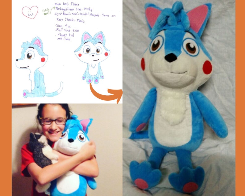 Plush From Drawing Custom and Personalized Stuffed Animal - Etsy