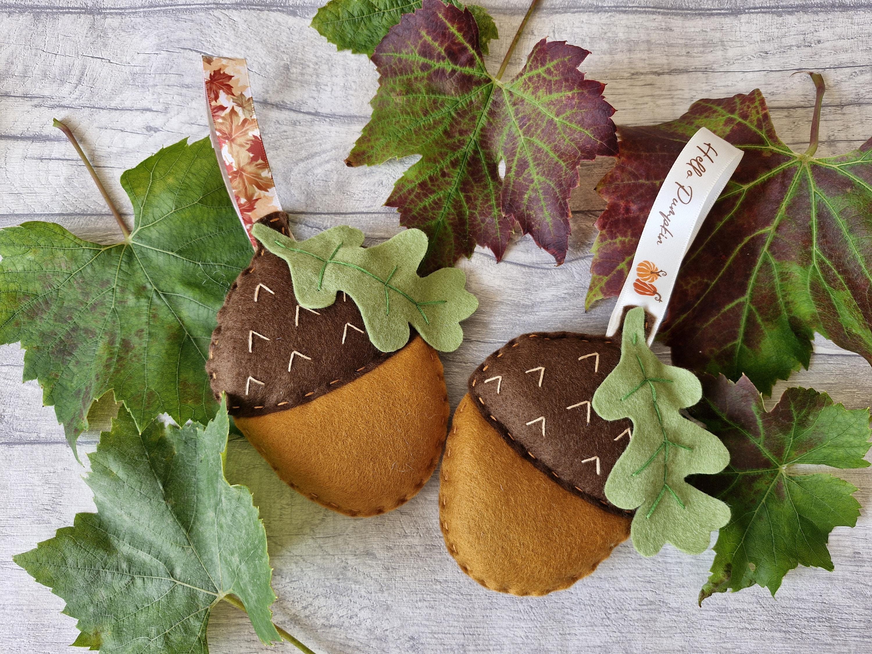 Autumn Woodland Animal Acorn Felt Decorations / Fall Decor Gifts - Etsy UK