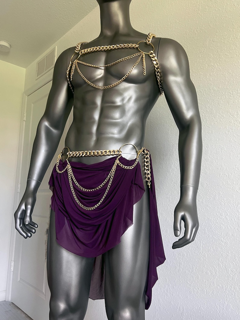 Sexy GREEK GOD PERSEUS Toga Costume Grecian Gladiator Spartacus Roman ...