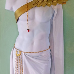 Sexy GREEK GOD COSTUME Toga Gladiator Roman Grecian Apollo Zeus Spartan ...