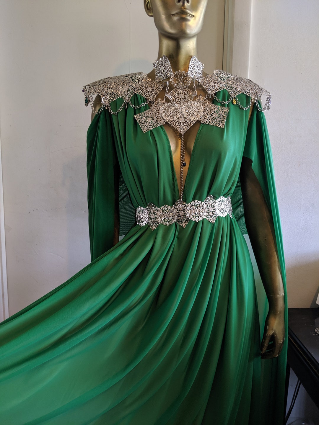 FAIRYTALE ELVIN PRINCESS Costume Fantasy Fairy Medieval Queen ...