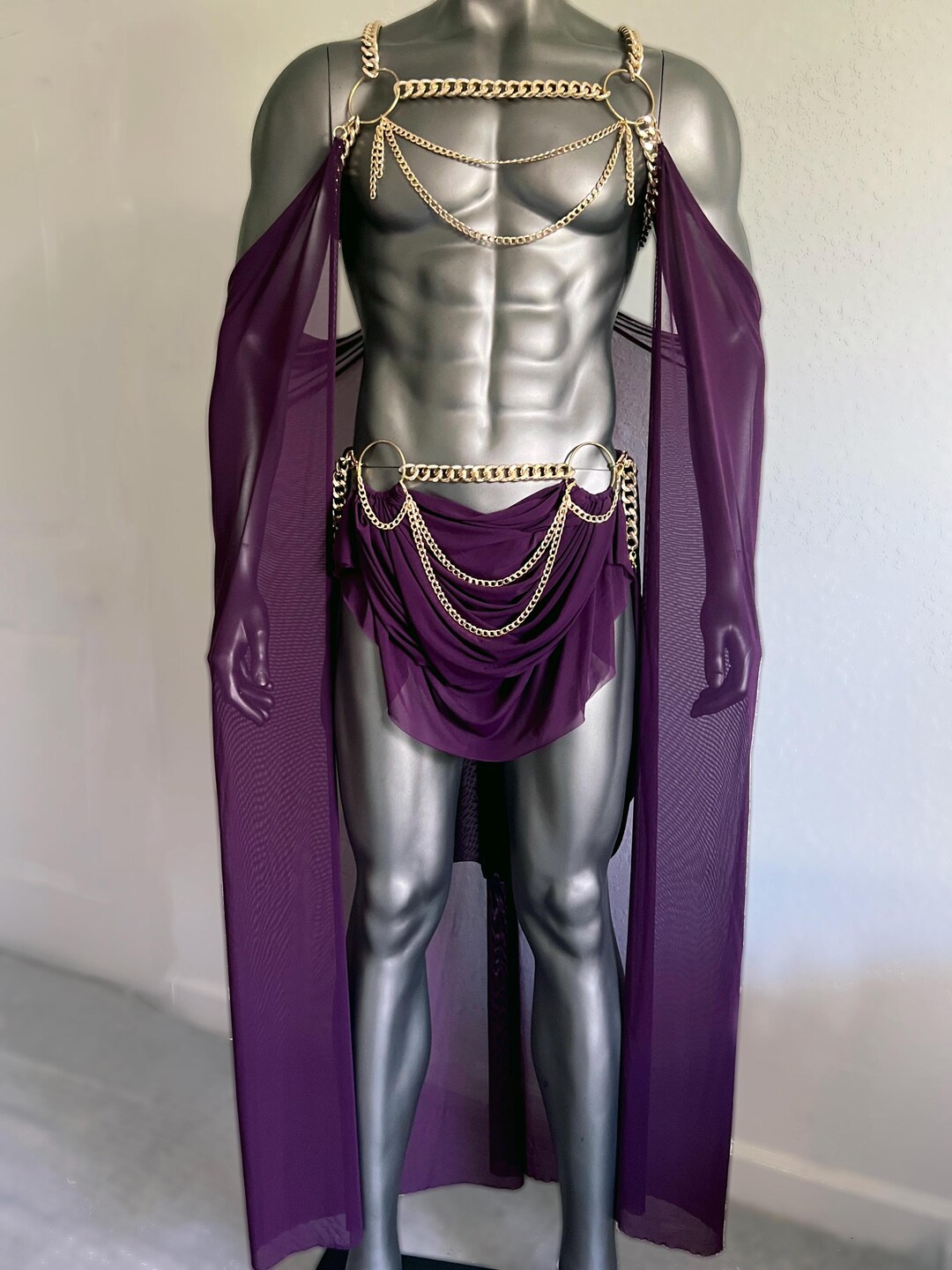 Sexy GREEK GOD PERSEUS Toga Costume Grecian Gladiator Spartacus Roman ...