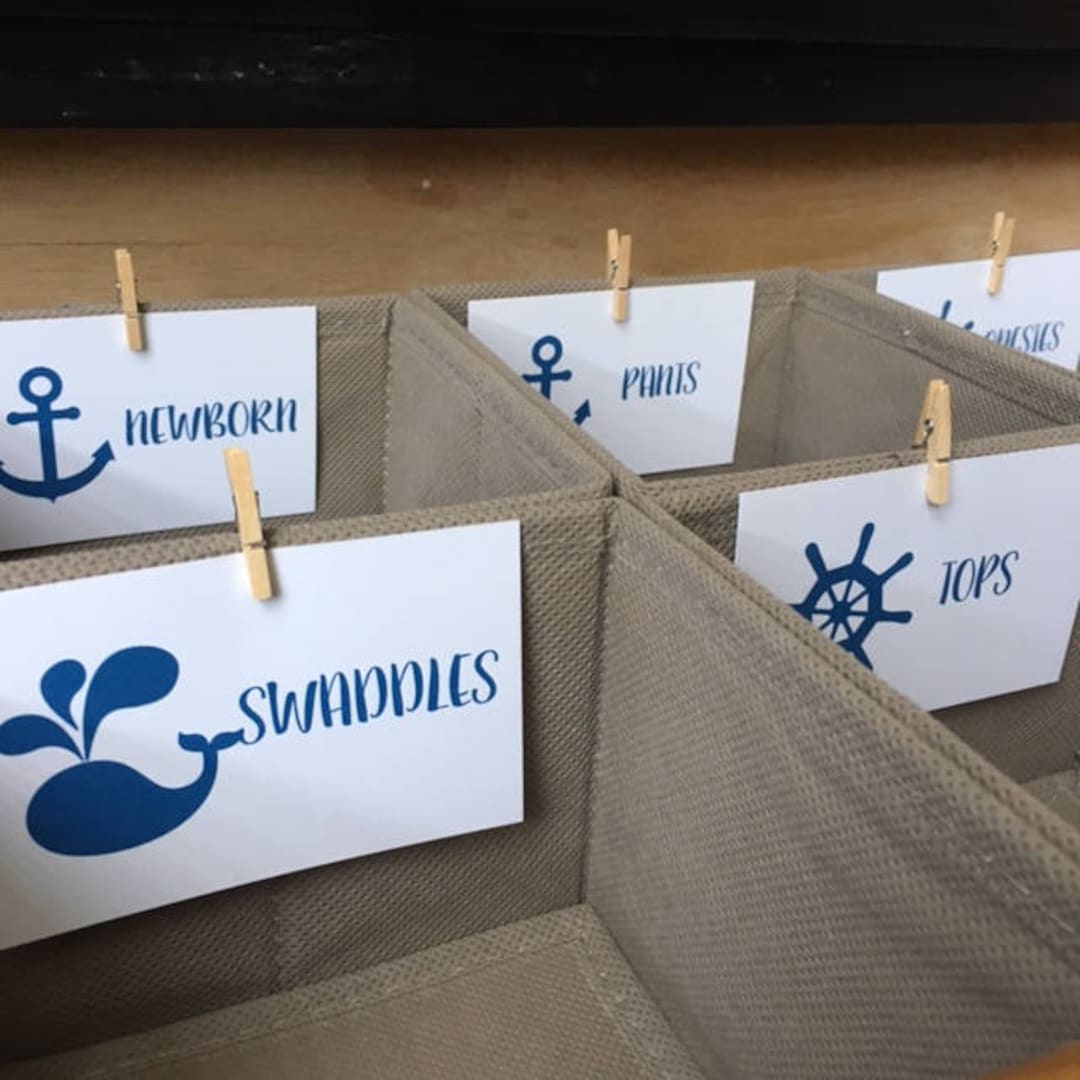 Sailor Nursery Drawer Labels, Dresser Drawer Labels, Baby Labels ...