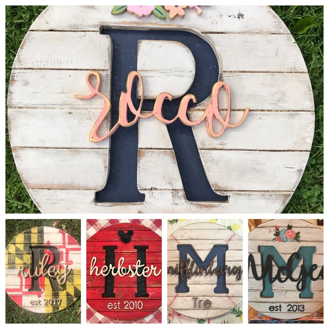 Fully Custom 18" Name Round. - Etsy