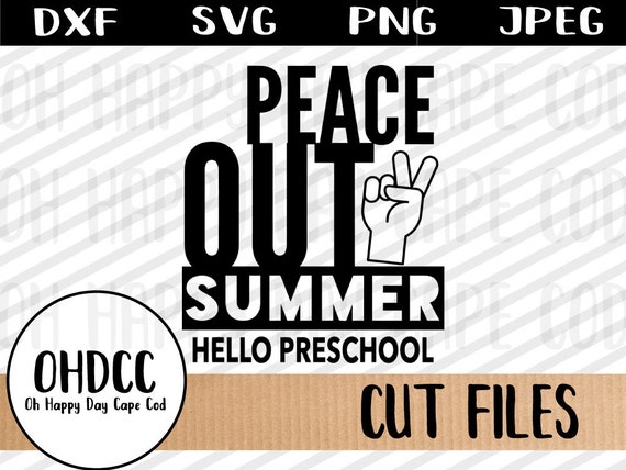 Peace Out Summer Back-to-school Preschool Pre-k Vacation Over - Etsy