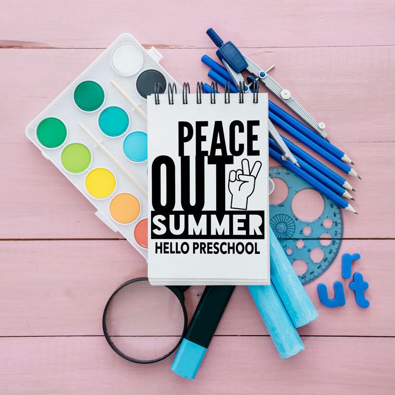 Peace Out Summer Back-to-school Preschool Pre-k Vacation Over - Etsy