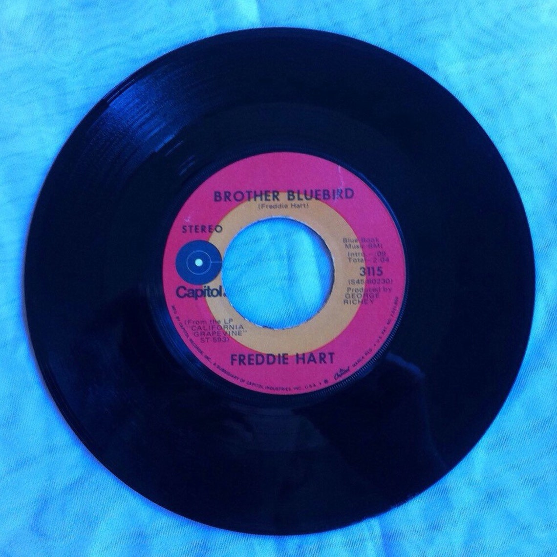 Freddie Hart Easy Loving and Brother Bluebird 45 1971 Vintage Vinyl ...