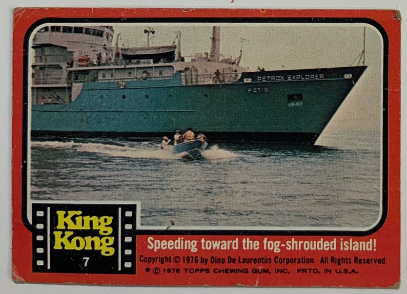 King Kong Movie Trading Cards- 4 Cards Topps Chewing Gum Company 1976 ...
