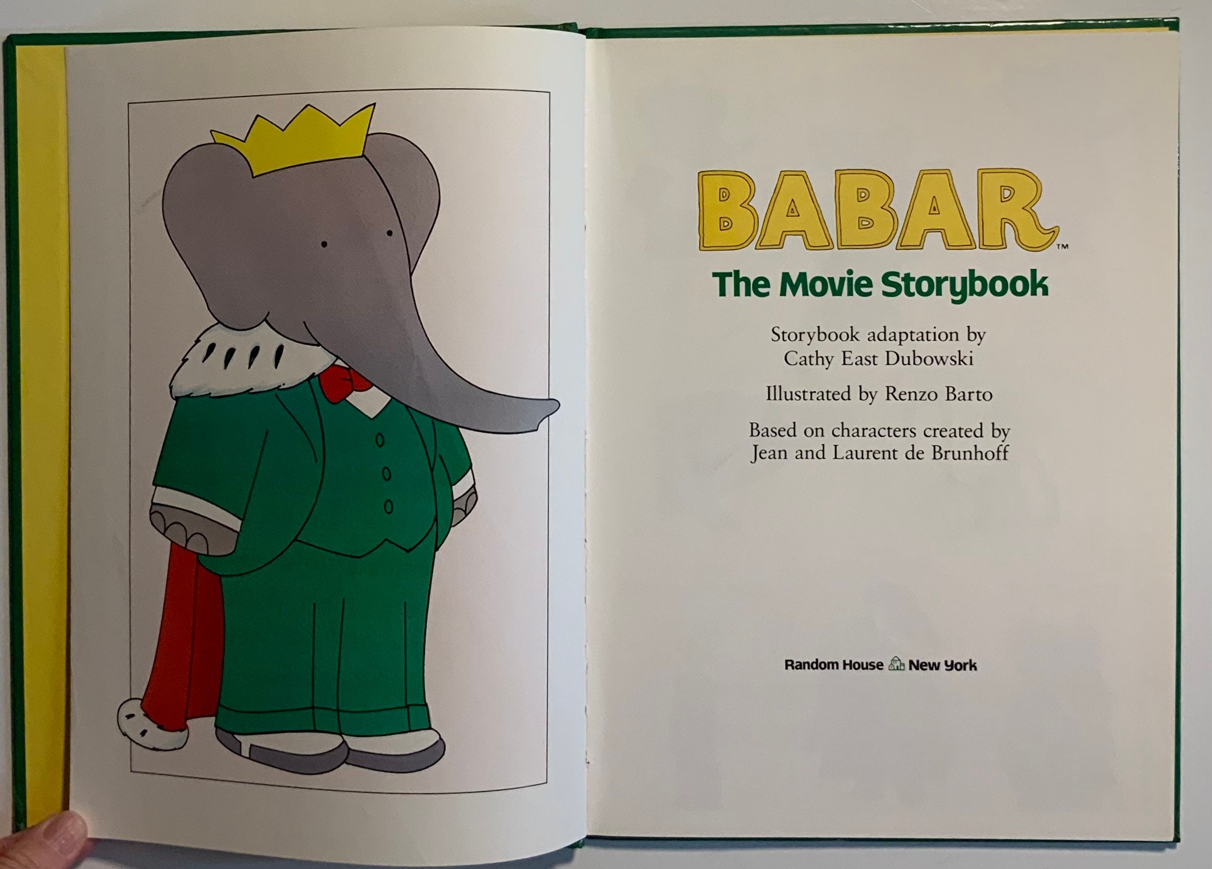Babar the Movie Storybook Storybook Adaptation by Cathy East - Etsy Canada