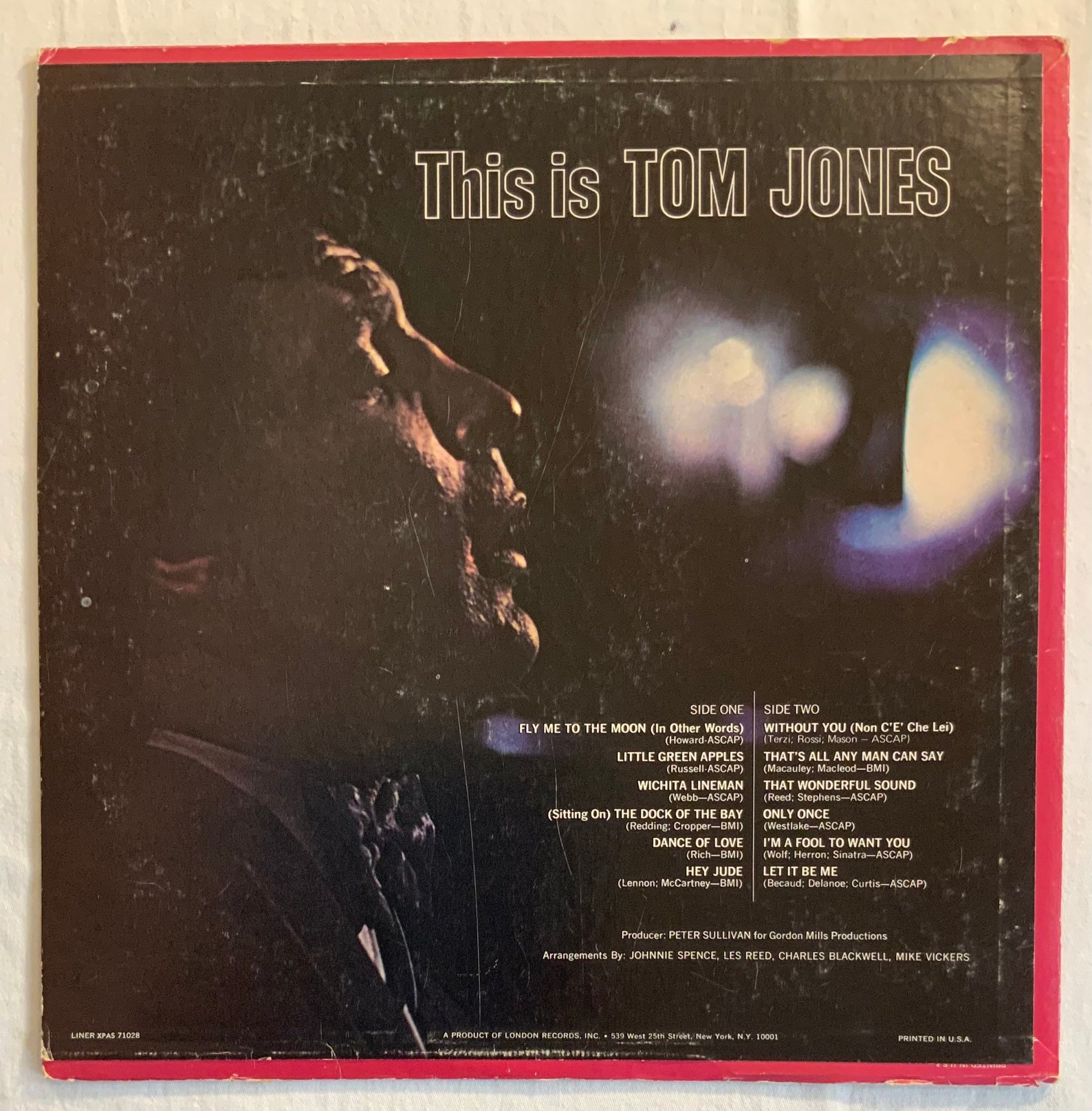 Tom Jones This Is Tom Jones Vintage Vinyl Record Album 1969 | Etsy